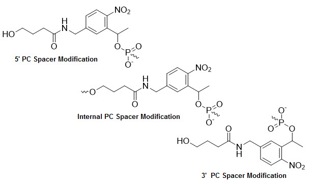 Photocleavable Spacer Oligonucleotide Modification